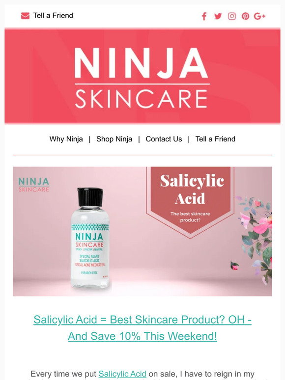 Ninja Skincare: Are you using Salicylic Acid daily? 🙃 | Milled