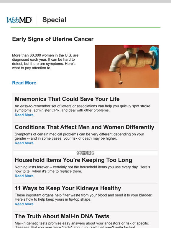 WebMD: Early Signs of Uterine Cancer | Milled