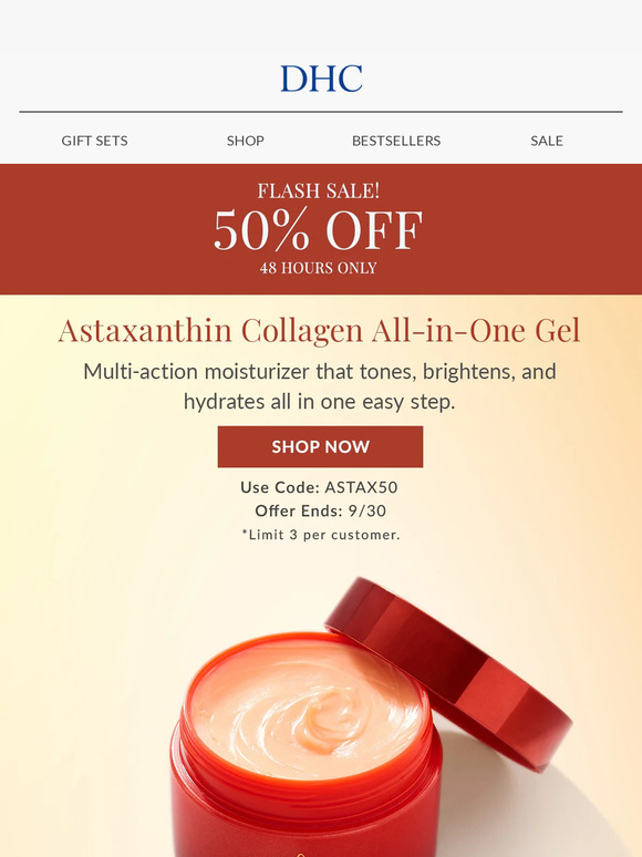 DHC: It's The Final Countdown: Get Half Price Astaxanthin Now! | Milled