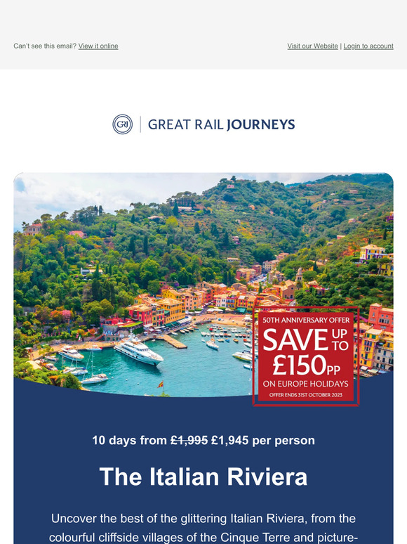 Great Rail Journeys: Your Italian Riviera holiday begins here | Milled