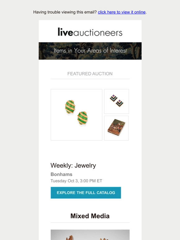 LiveAuctioneers: Going Fast | Mixed Media | Milled