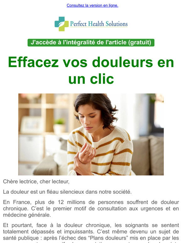 Perfect Health Solutions: Effacez vos douleurs en un clic | Milled