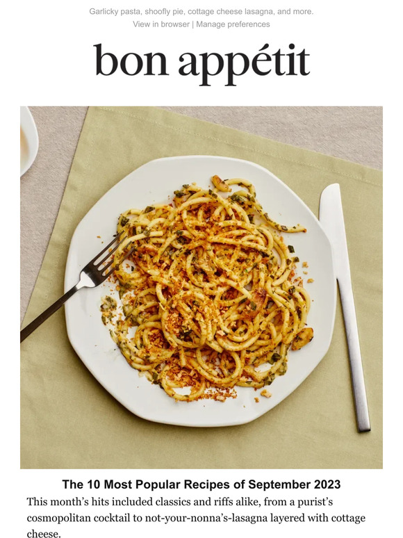 Bon Appétit: The 10 Most Popular Recipes of September | Milled