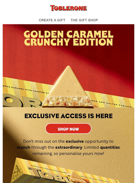 Toblerone: Exclusive Access to the New Crunchy Edition Toblerone | Milled