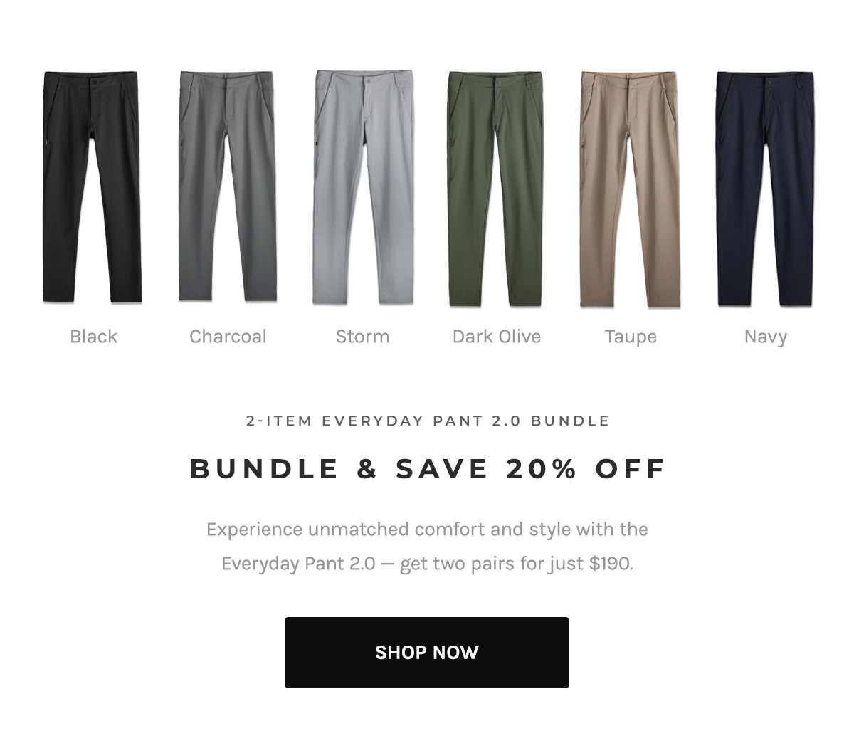BYLT Basics: 🔥 Everyday Pant 2-Pack Bundle — Save 20% | Milled