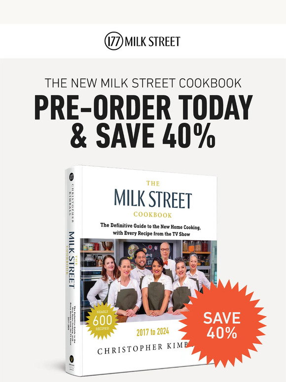 Milk Street Kitchen: NEW Milk Street Cookbook: Pre-order & Save 40% ...