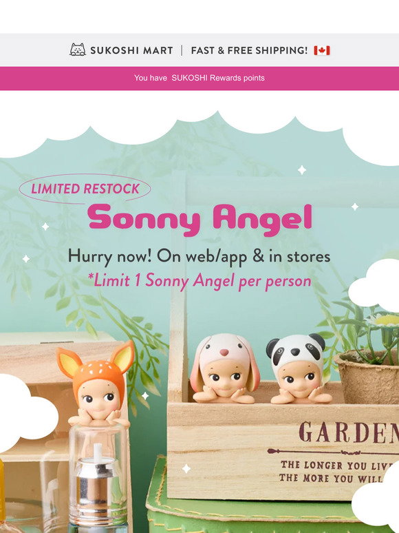 Sukoshi Mart: 📣 Sonny Angel & Smiski Restock | Milled