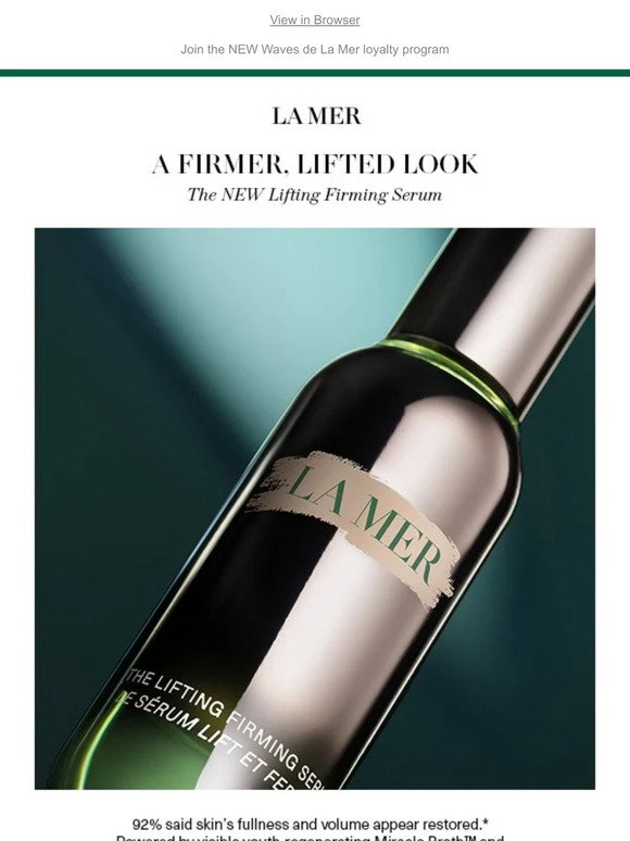 La Mer: Introducing The NEW Lifting Firming Serum | Milled