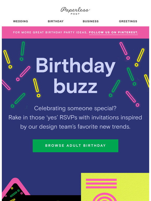 Paperless Post: 3 birthday invitation trends we love | Milled