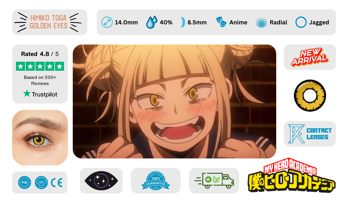 Twinklens: 💪 My Hero Academia Fans Rejoice: Toga-Inspired Contacts are ...