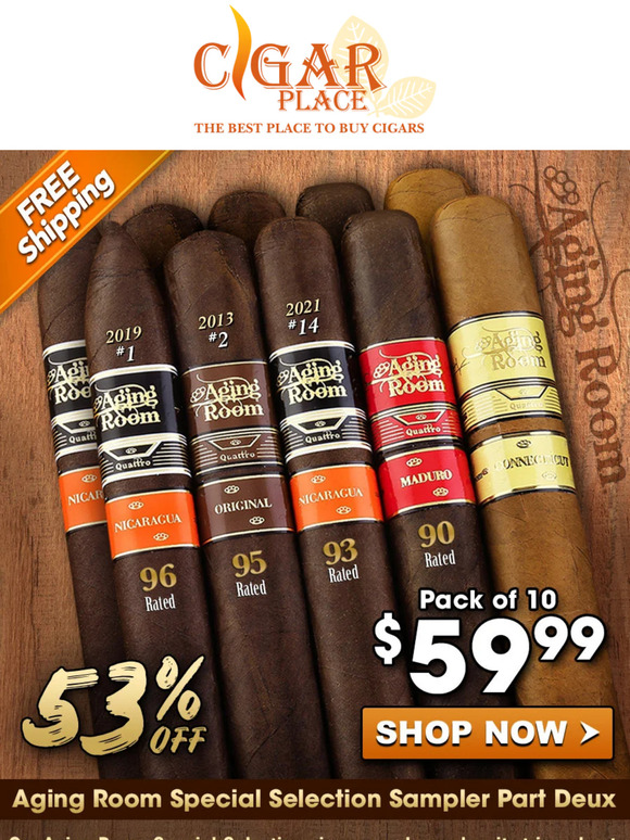 Cigar Place: 53% OFF! Top-tier Aging Room Sampler, with THREE Cigars Of ...