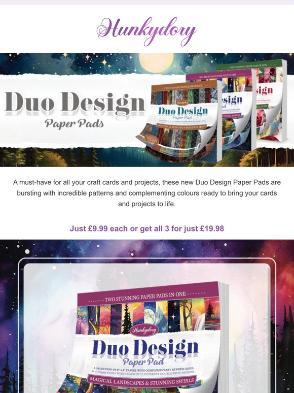 Hunkydory Crafts: Duo Design Paper Pads you NEED in your stash! | Milled