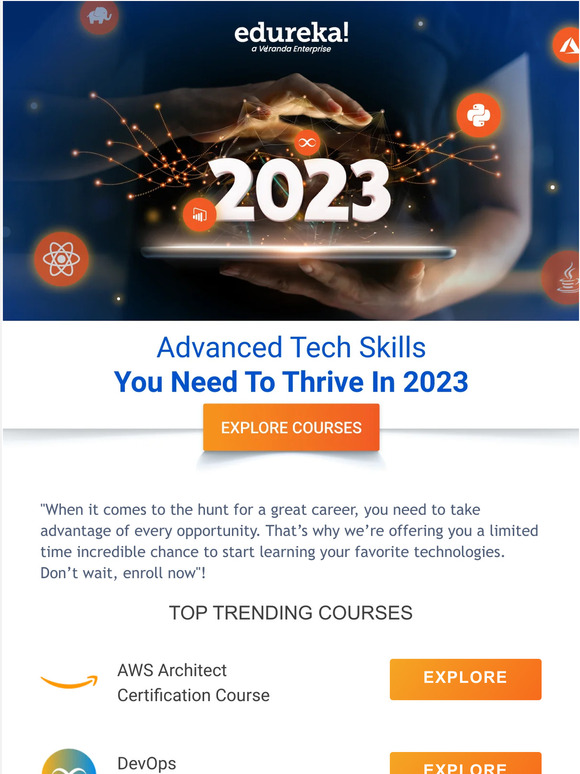 Edureka: Edureka Learner, Top Tech Skills For An Absolute Flexibility ...