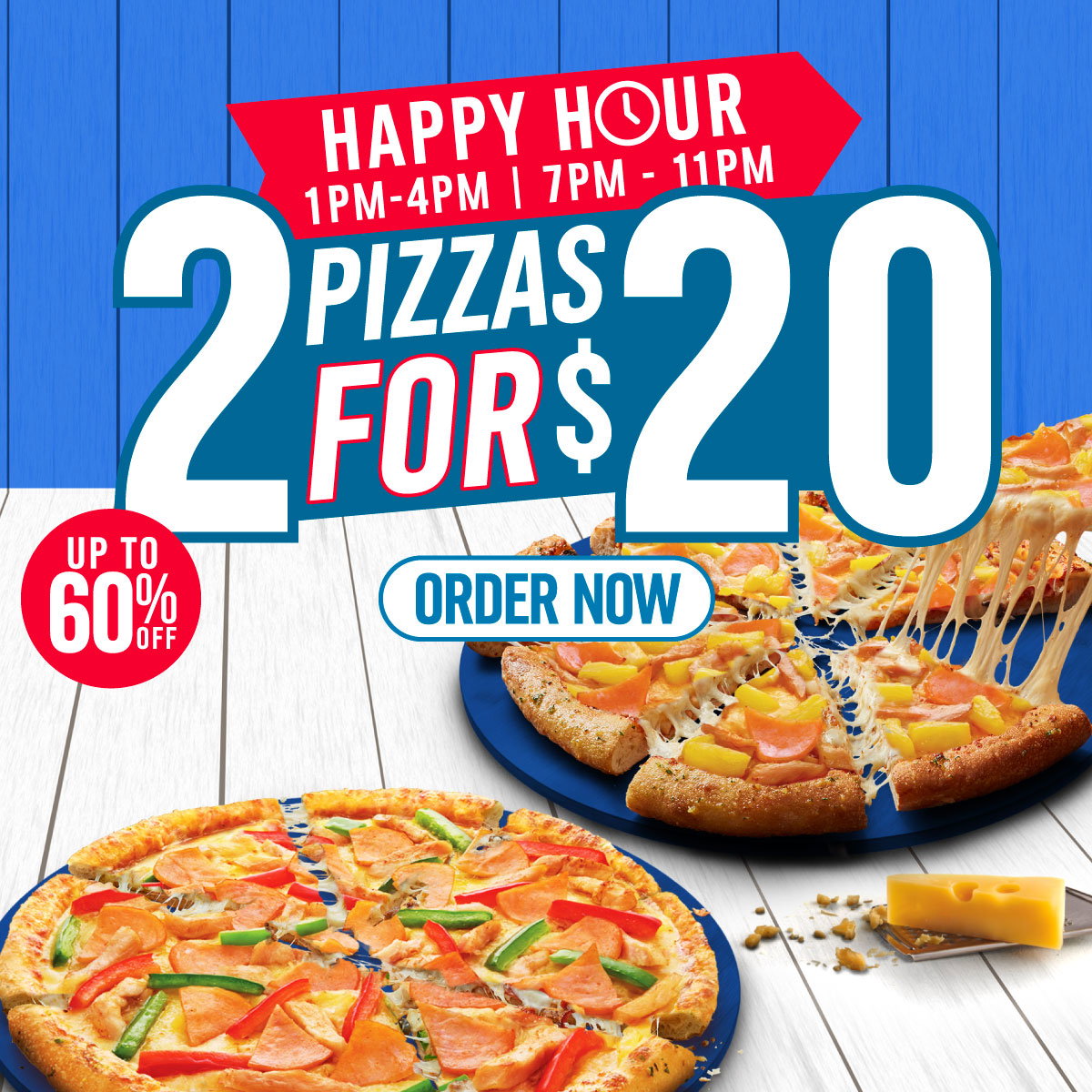 Domino's Pizza: Get Ready for Lunch Happy Hour! Get 2 Reg Pizzas from ...