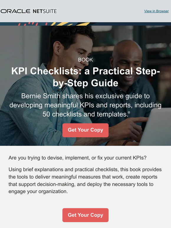 NetSuite: KPI Checklists: a Practical Step-by-Step Guide [Free Book ...