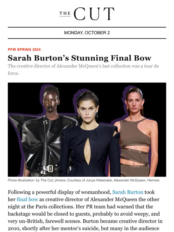 The Cut: Sarah Burton’s Stunning Final Bow | Milled