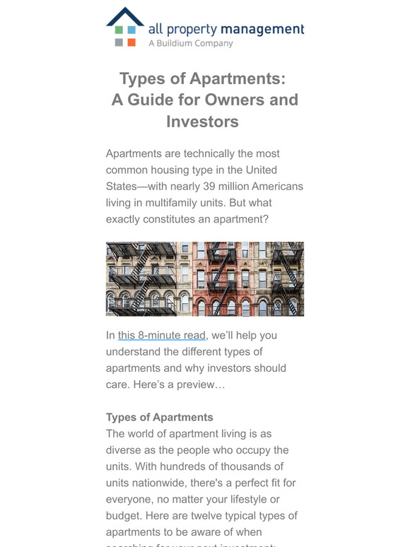All Property Management: Here are the different apartment types… | Milled