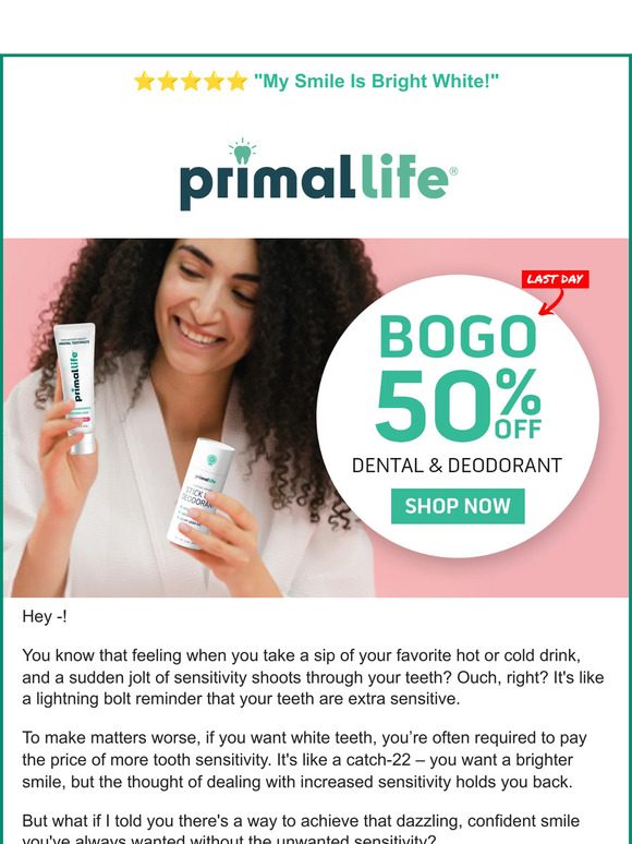 Primal Life Organics: Say Goodbye To Sensitive Teeth - Here's How👈 | Milled