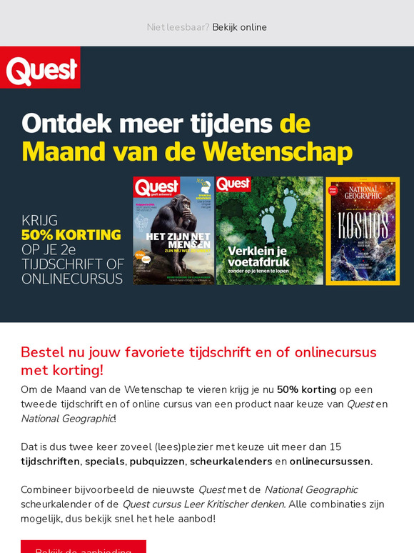 Quest: Ontdek meer tijdens de Maand van de Wetenschap | Milled