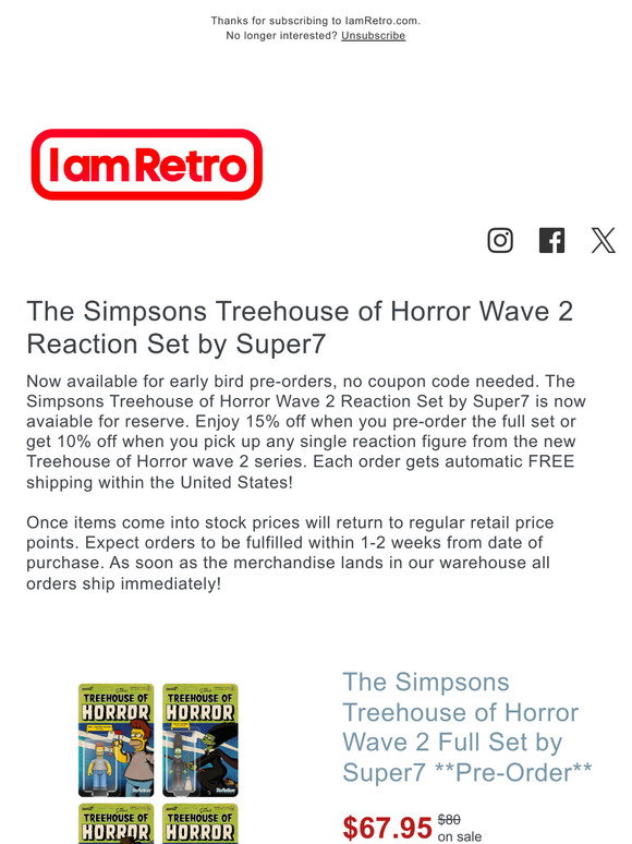 I Am Retro: The Simpsons Treehouse of Horror Wave 2 Reaction Set is ...