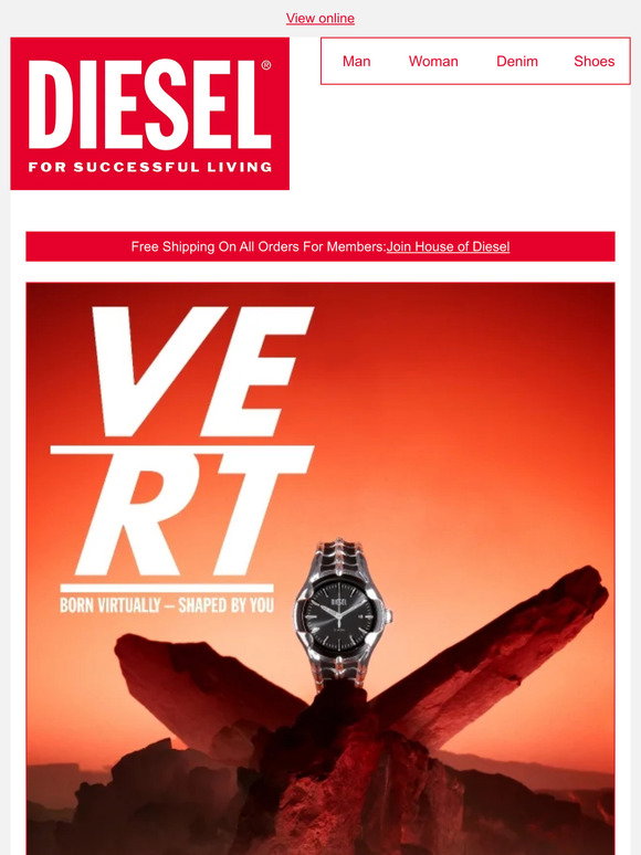 Diesel: The New Vert Watch | Born Virtually Shaped By You | Milled