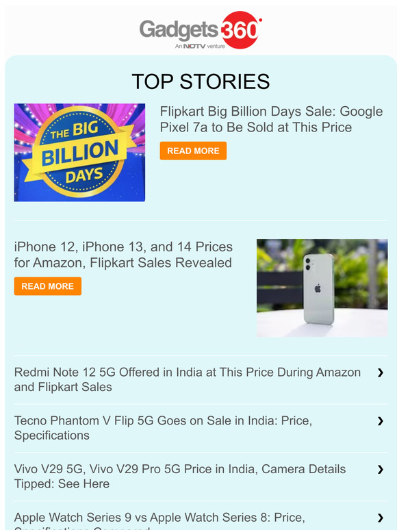 Gadgets 360: Gadgets 360 Newsletter: Tecno Phantom V Flip 5G Goes on Sale in India: Price ...
