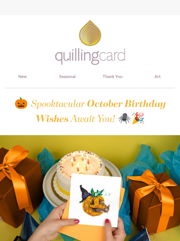 Quilling Card: Spooktacular October Birthday Bash👻🎂 | Milled