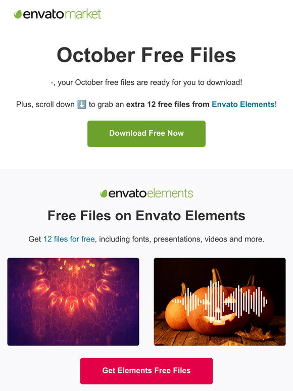Envato: Your October Free Files Are Here — 📥 | Milled