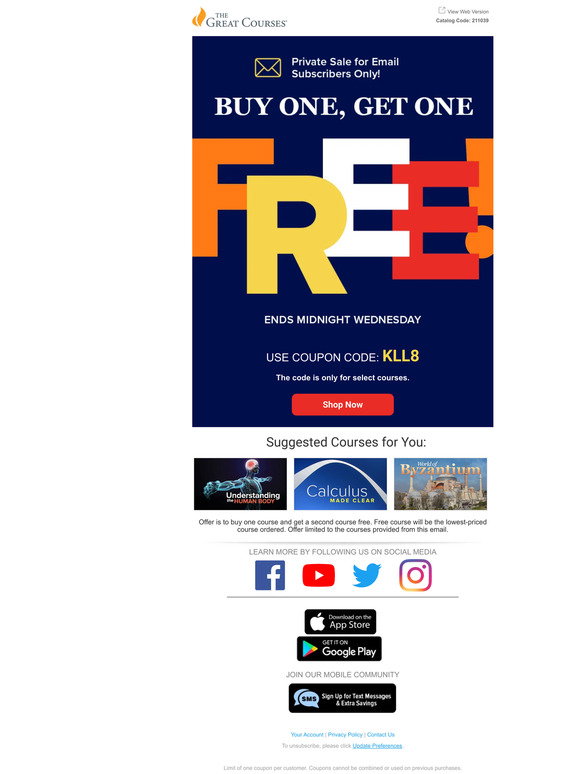 The Great Courses: Online Exclusive ⚡ Buy 1, Get 1 Free | Milled