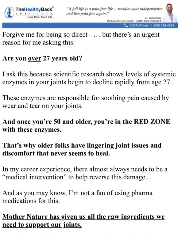 Lose The Back Pain: —, can I ask you a personal question? | Milled