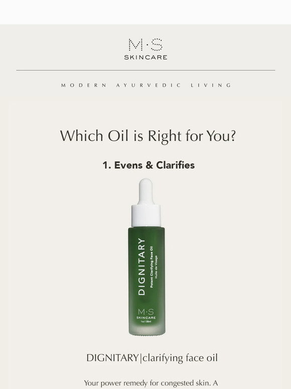 M.S Skincare: Which Oil is Right For Your Skin | Milled