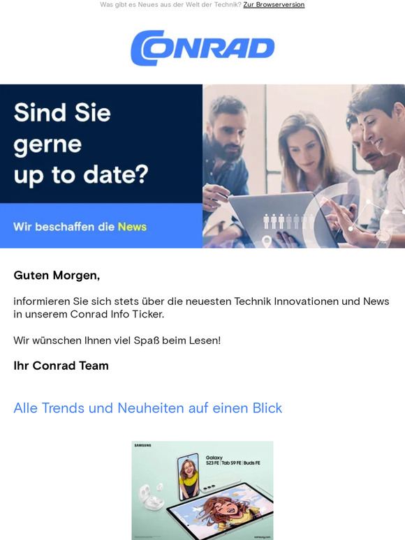 Conrad: Galaxy S23 FE, Galaxy Tab S9 FE und Galaxy Buds FE: Samsungs ...