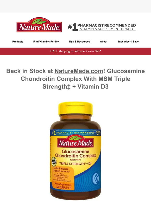 Nurish: 😍 Back in Stock! Glucosamine Chondroitin Complex With MSM ...
