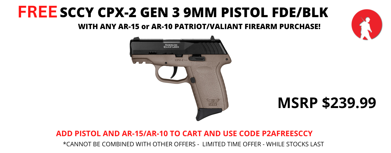 Pro2A Tactical: FREE SCCY CPX-2 GEN 3 9MM PISTOL!* | Milled