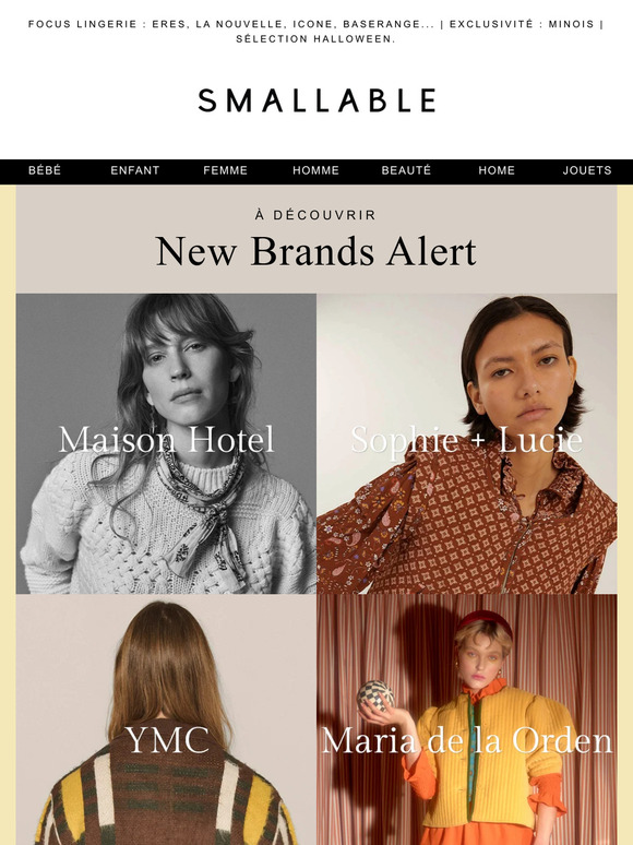 Smallable: New Brands Alert : Maison Hotel, Sophie+Lucie, YMC, Maria de ...