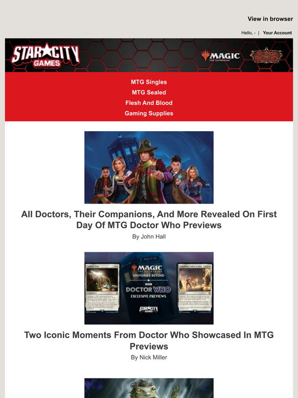 Star City Comics & Games: 🌌 Key characters from MTG Doctor Who revealed ...