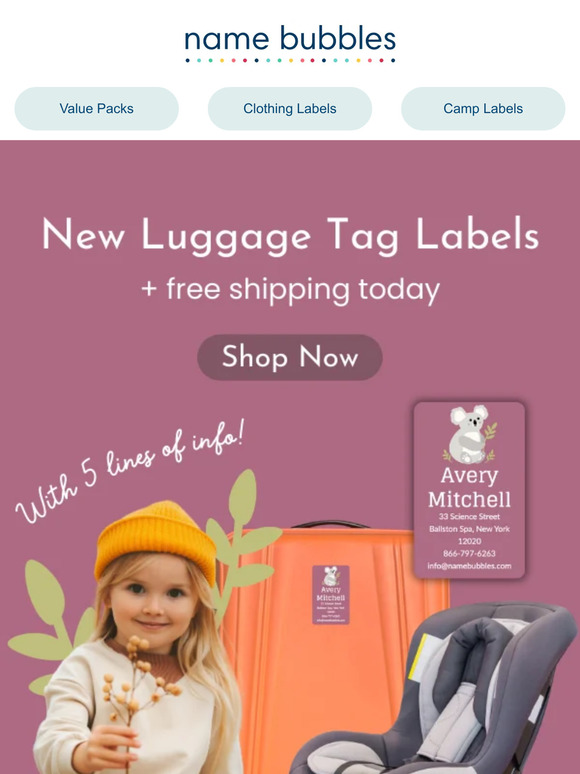 Name Bubbles: Introducing Luggage Tag Labels! 🔥 | Milled