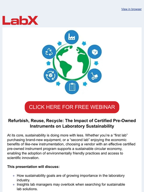 LabX: FREE WEBINAR: Refurbish, Reuse, Recycle | Milled