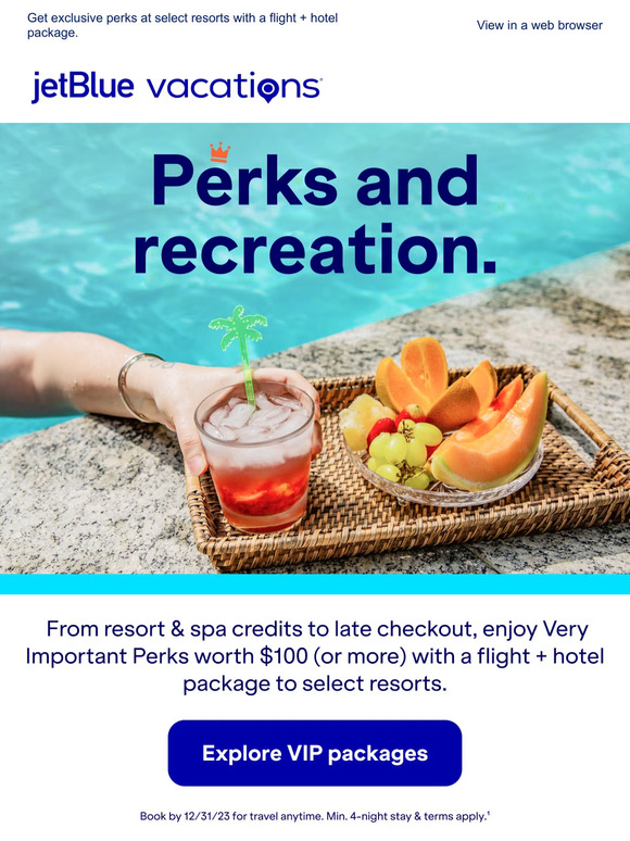 JetBlue: $100+ in resort perks await! 💯 | Milled