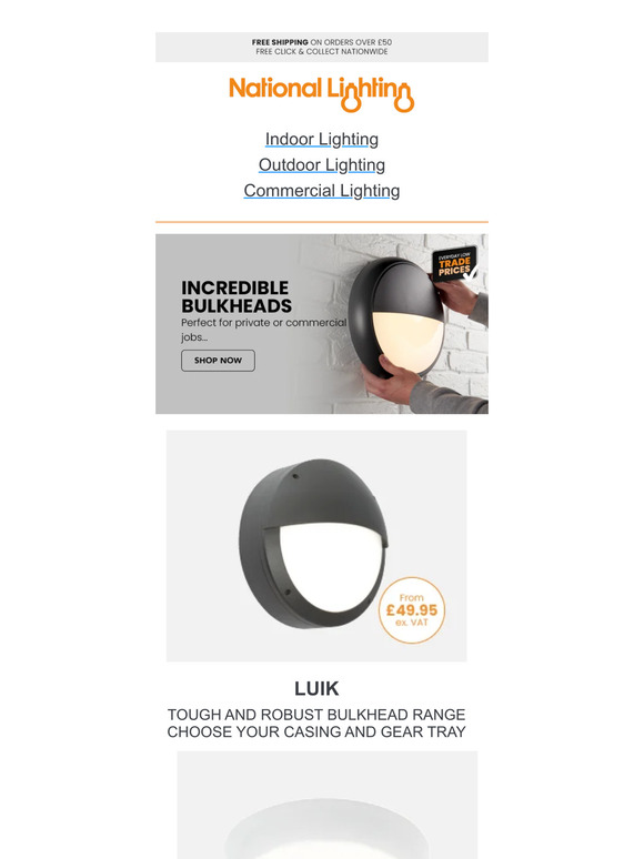 national lighting: The Incredible Bulk-heads! | Milled