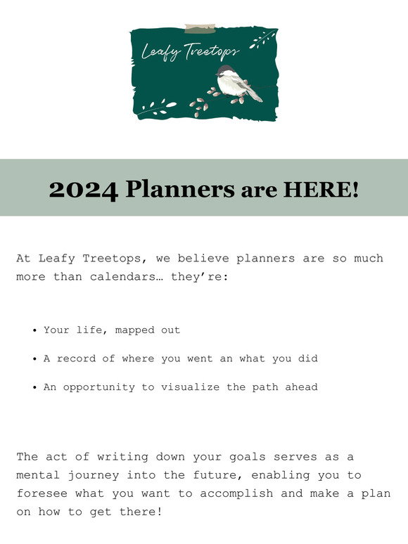 Leafy Treetop Designs: 📖 The 2024 Planner is here! | Milled