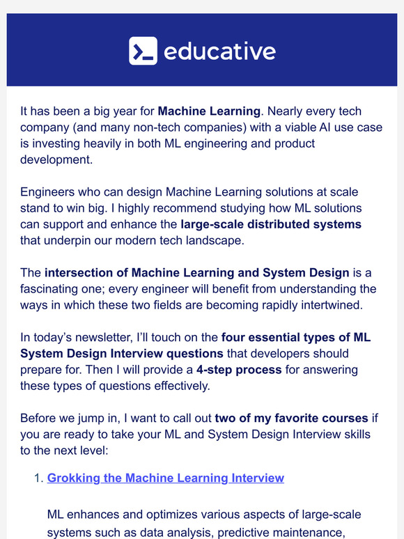 Educative (US): Grokking the Machine Learning Interview | Milled Educative (US): Grokking the Machine Learning Interview | Milled