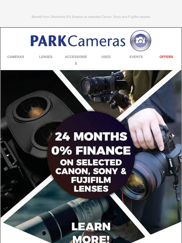 Park Cameras: Get the best lenses for your camera and pay later with 0% ...