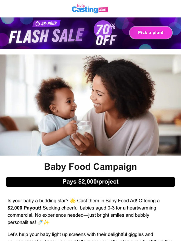 KidsCasting: Casting: Babies for Food Ad! | Milled