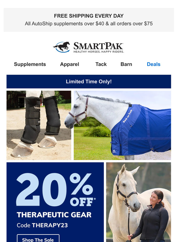 SmartPak Equine: 20% OFF Therapeutic Gear | Milled