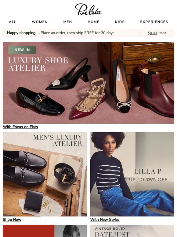 Rue La La: Luxury Shoe Atelier ☆ With New Flats | Milled
