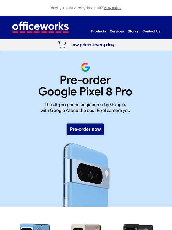 officeworks.com.au: Pre-order Google Pixel 8 and Pixel 8 Pro | Milled