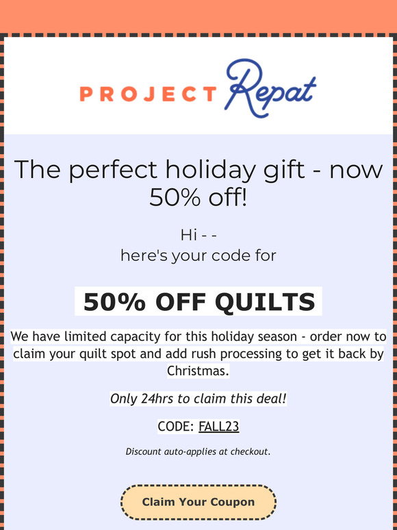 Project Repat: Run, don't walk! Claim 50% off inside | Milled