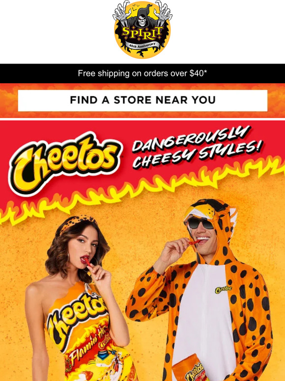 Spirit Halloween: 🔥 HOT Cheetos costumes & décor | Milled