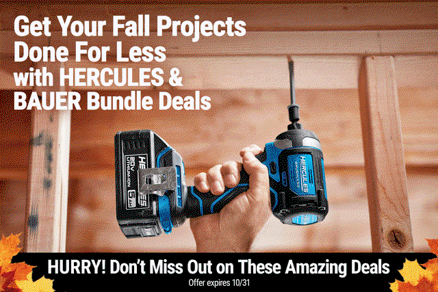 Harbor Freight: Save More with HERCULES and BAUER Bundle Deals | Milled